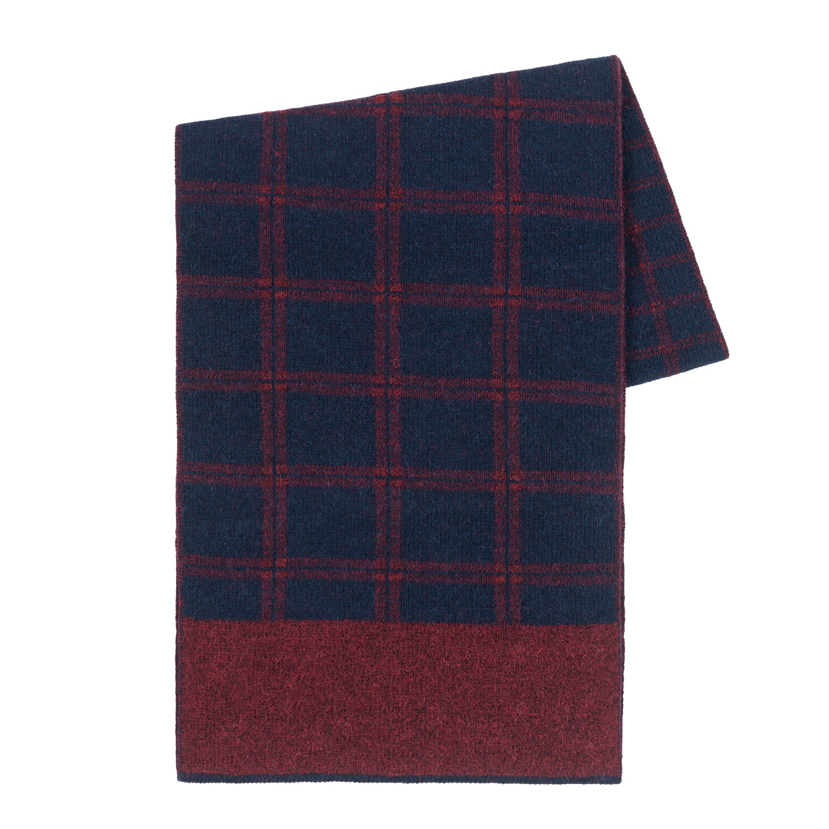 Burgundy and Navy Windowpane Scarf – Princeton University Art Museum Store
