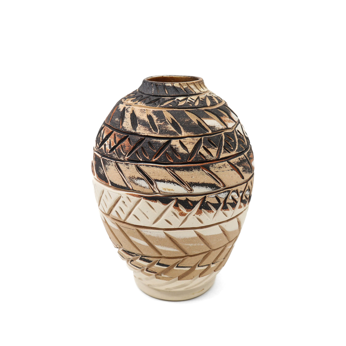 Oval Four Clay Linear Carved with Small Opening – Princeton University ...