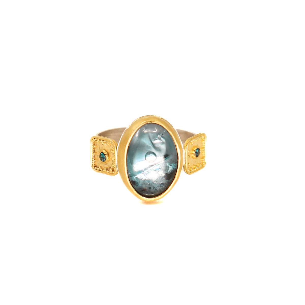 Labyrinth Blue Topaz & Blue Diamond Ring – Princeton University Art ...