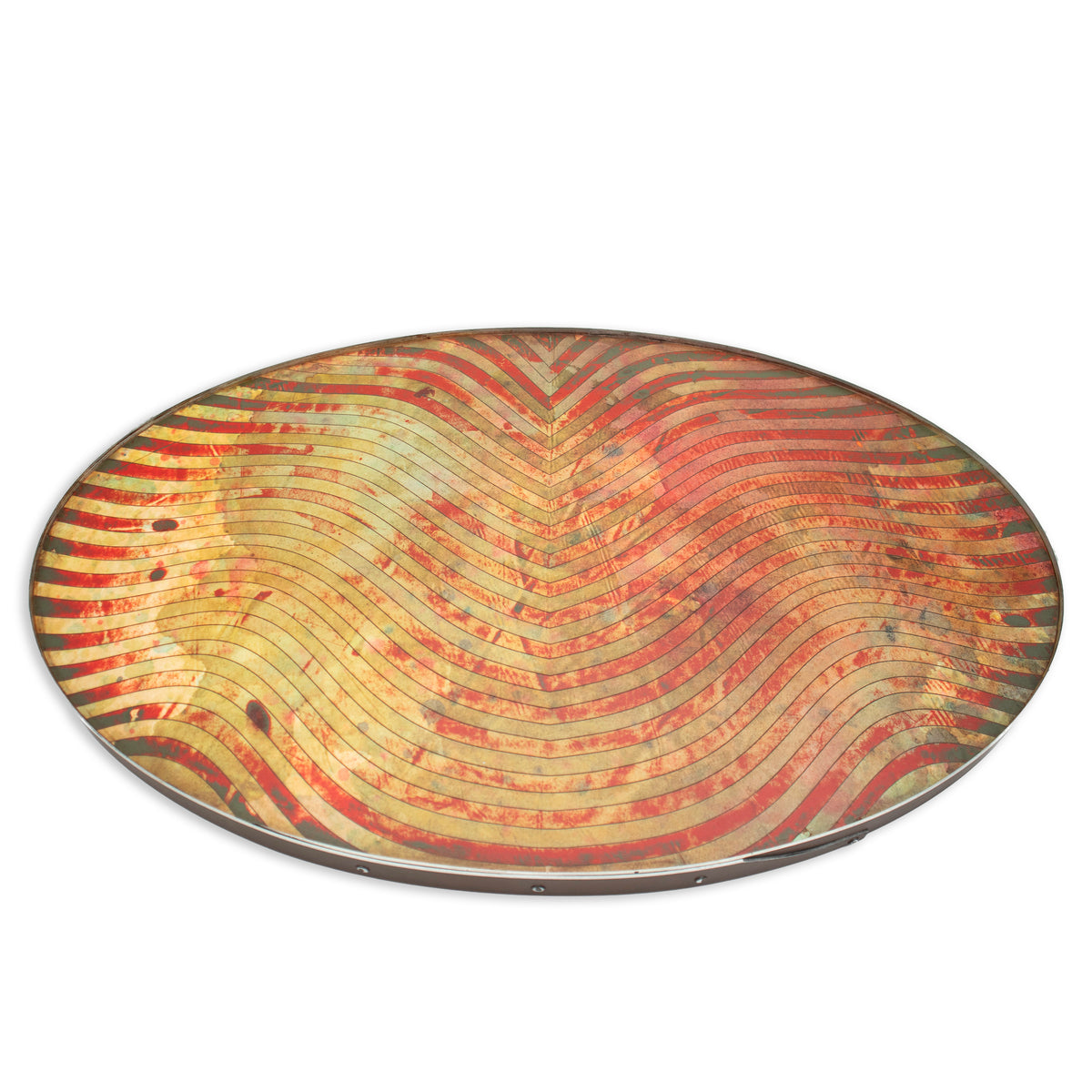 Large Oval Tray, Red Waves – Princeton University Art Museum Store