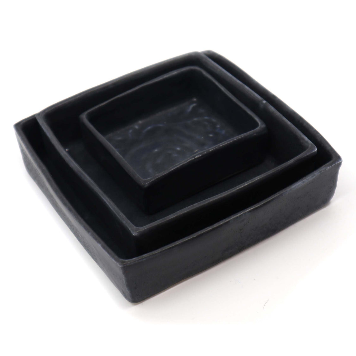 Jet Black Ceramic Square Tray - Medium – Princeton University Art ...