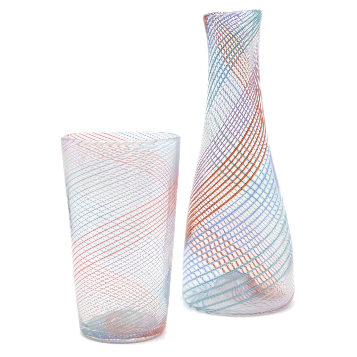 Multi-Colored Glass Pitcher with Tall Glass – Princeton University Art ...